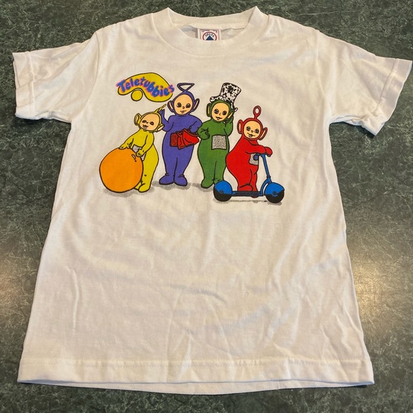 Delta | Shirts & Tops | Vintage 9s Teletubbies White Tee Youth Small 68 ...